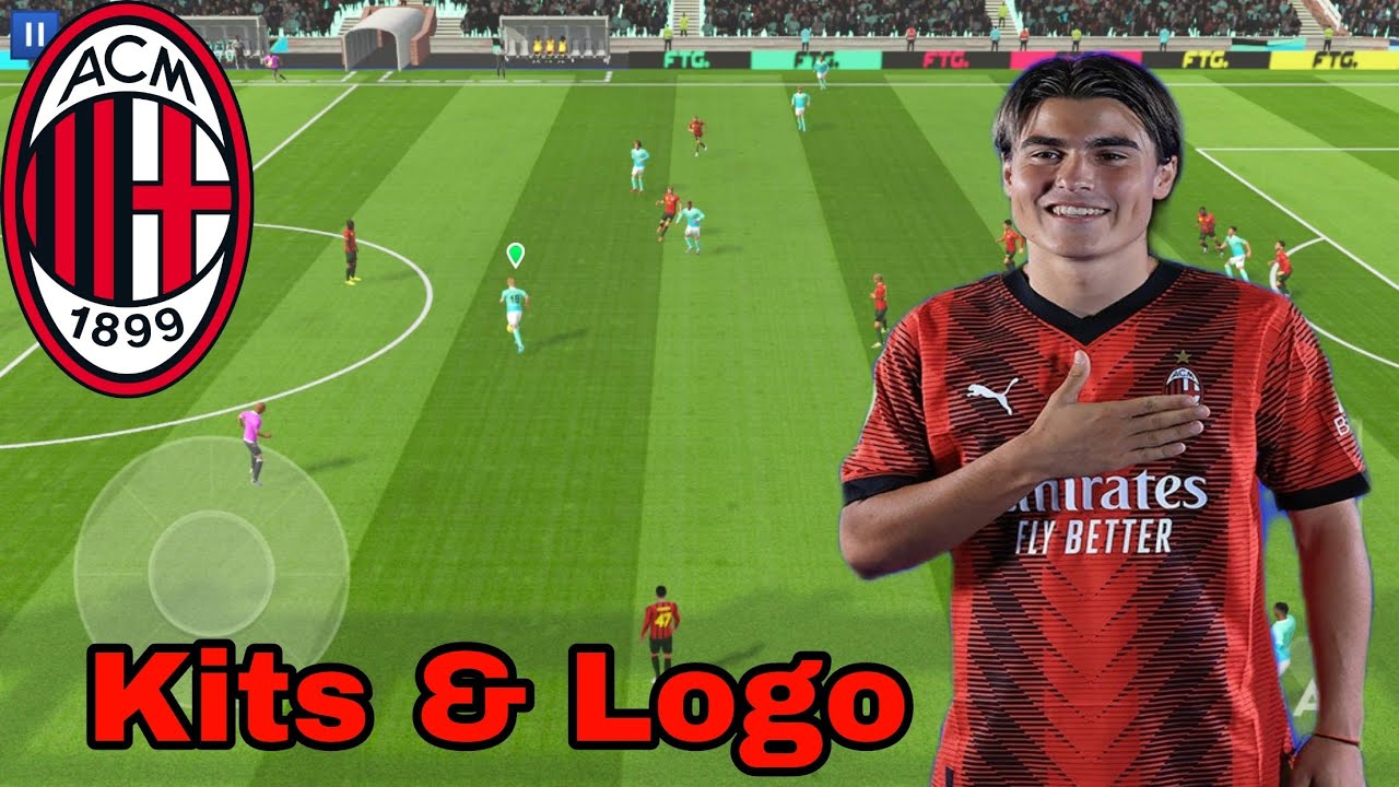 How to make AC Milan Kits & Logo 2024 - Dream League Soccer - YouTube