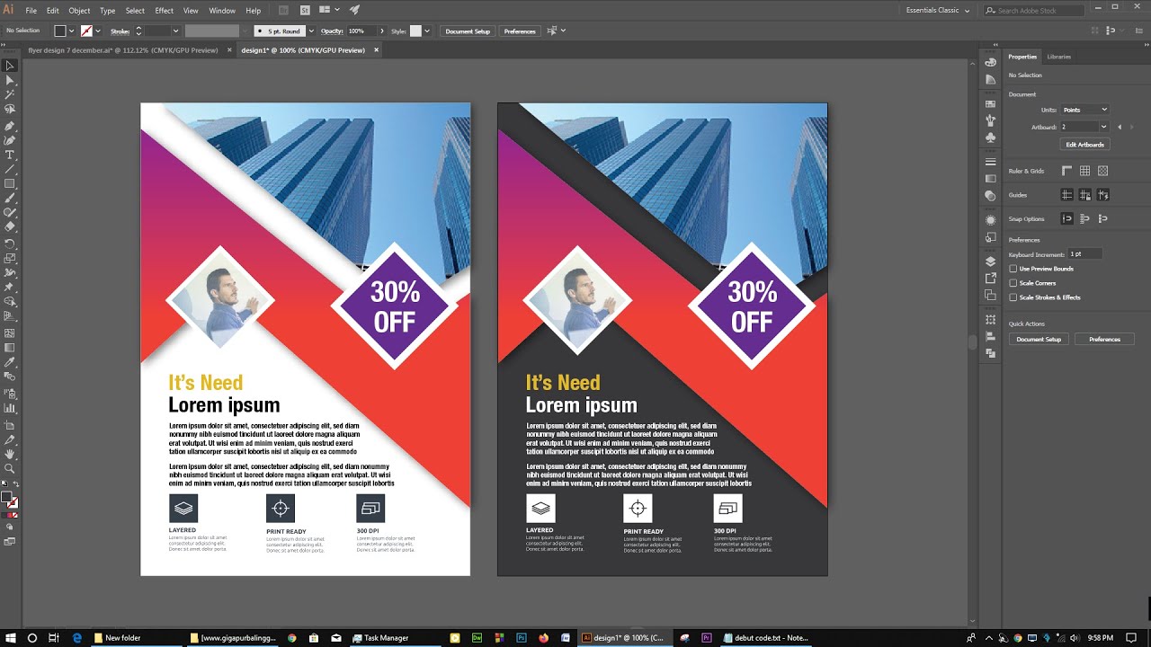 Adobe illustrator CC 2019 | Flyer design | Poster design | Banner ...
