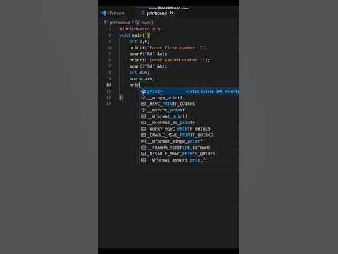 add two number in c #coding #cprogramming #youtube #shorts - YouTube