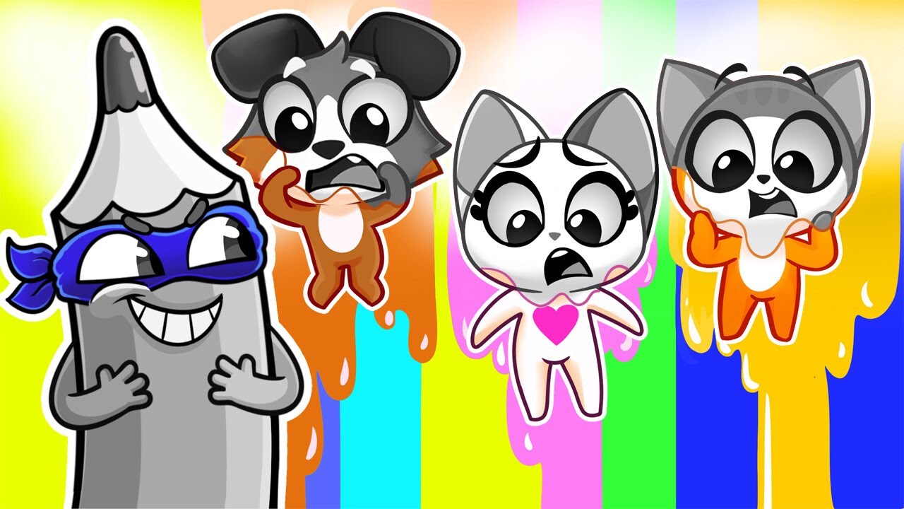 The Naughty Gray Crayon | I Lost My Pretty Color | Toddler Cartoons ...