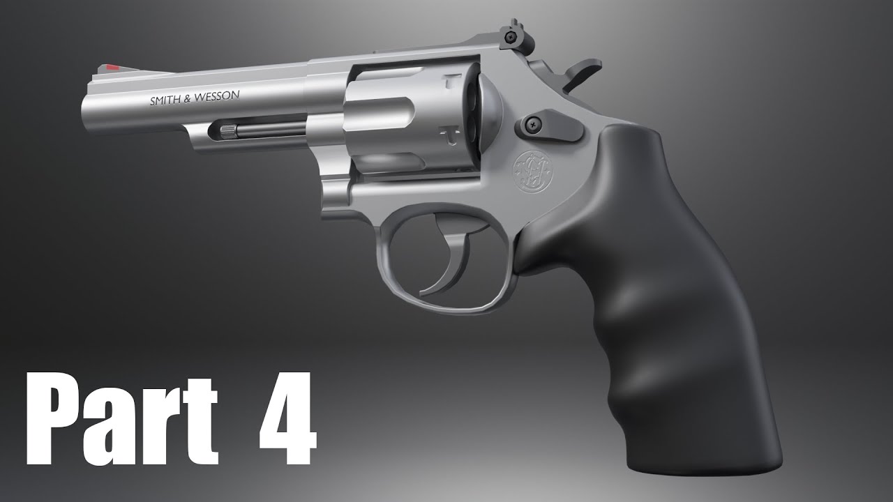 Low Poly Revolver - Grip - Blender 3DCG Modeling Tutorial for Beginner ...