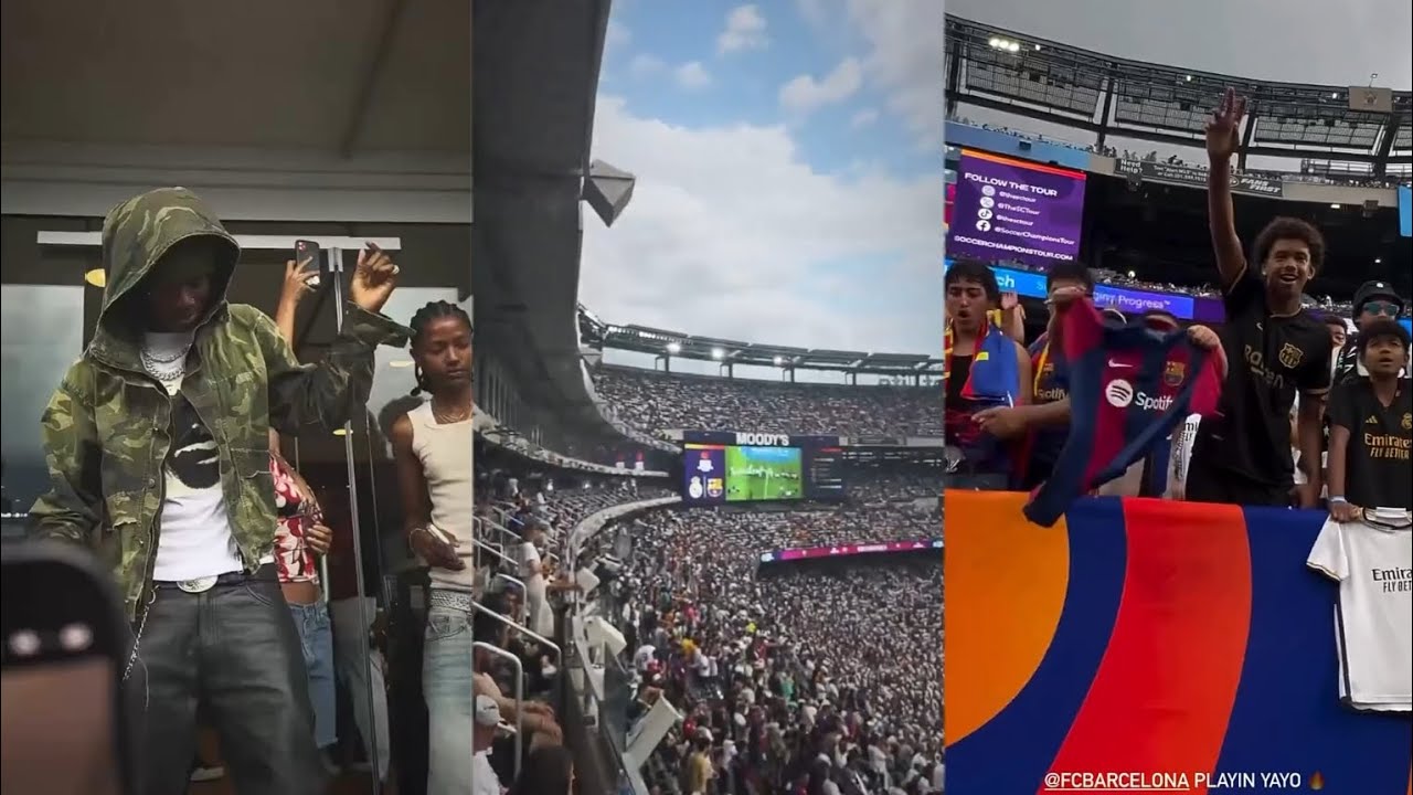 Rema Ozeba Song played at MetLife Stadium before Barcelona vs Real ...