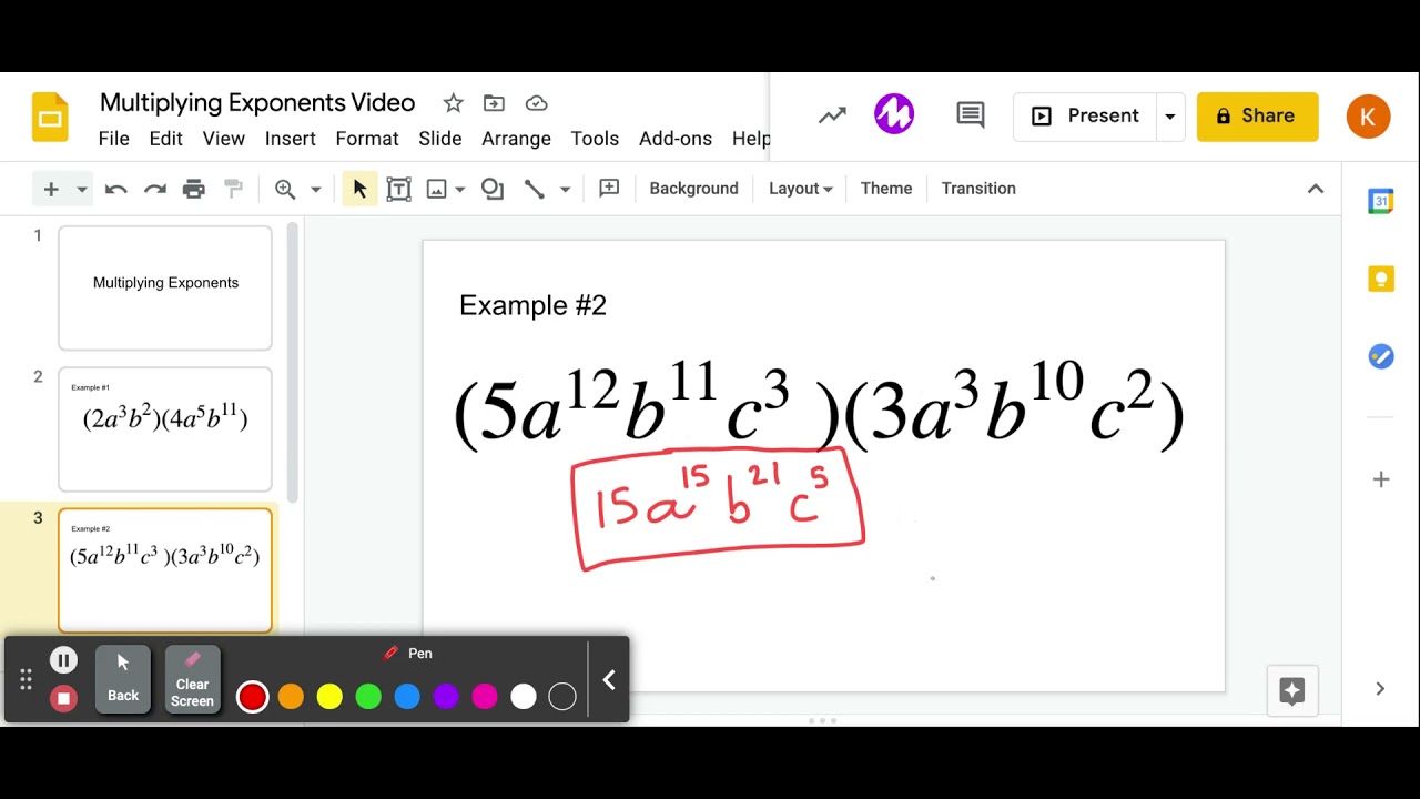 Multiplying Exponents Video - Google Slides - YouTube