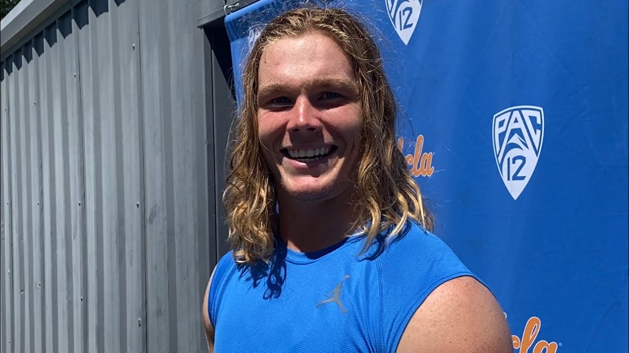 RB Carson Steele after UCLA practice 8/29 - YouTube