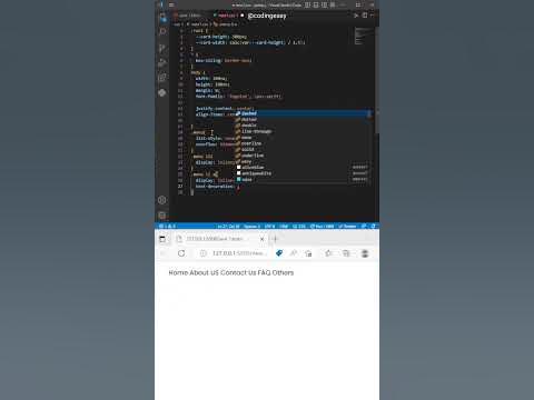Creat Simple Navigation bar using Html & Css #programming #bts #python #youtubeshorts #yt # ...