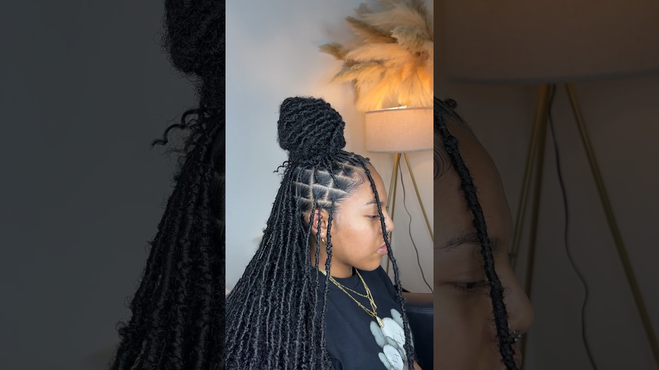 Curly ends + neat parting 😍 it’s a win win slay #distressedlocs # ...