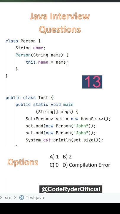 Java Interview Questions - 10 (HashSet) - YouTube