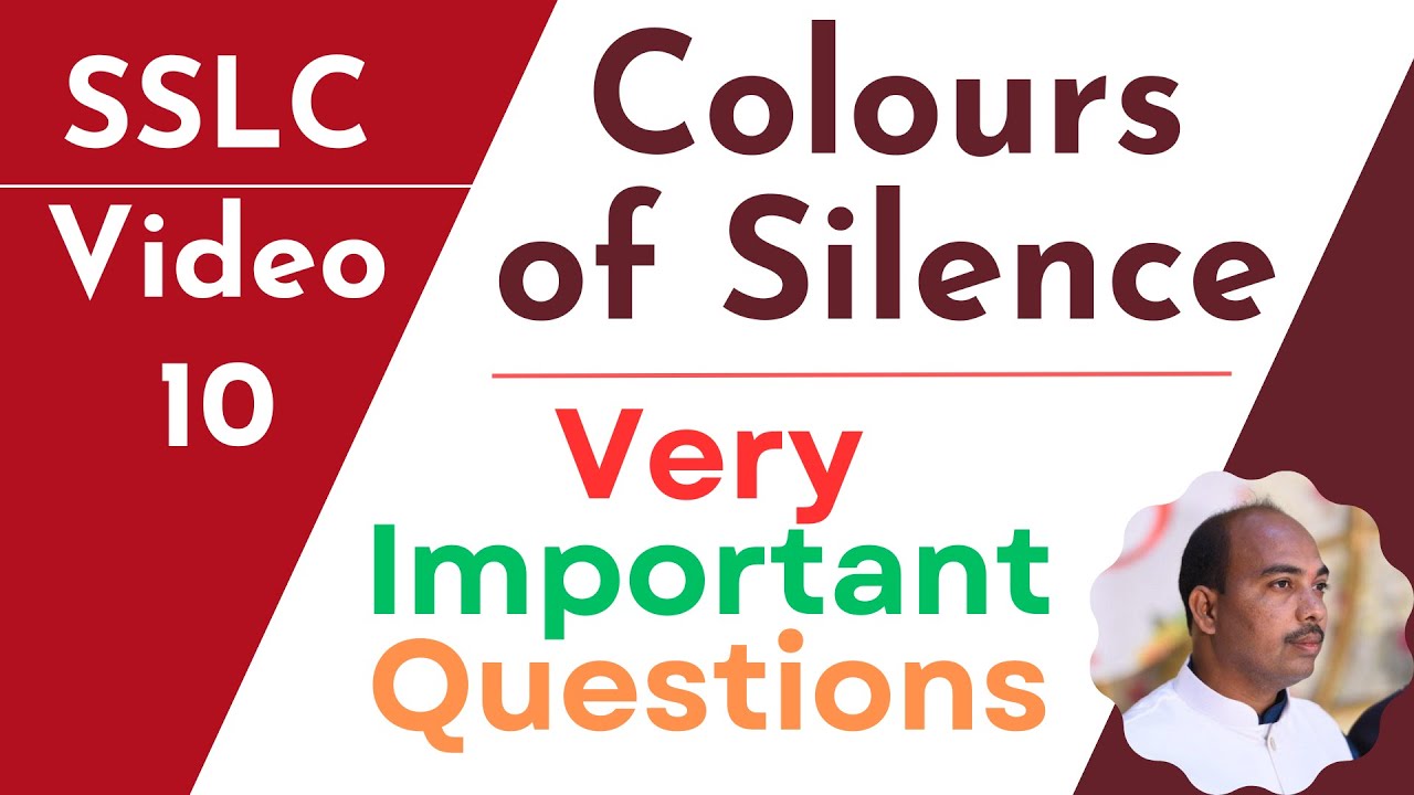 Video 10 | Colours of Silence Lesson Very Important Questions | 2 Marks ...