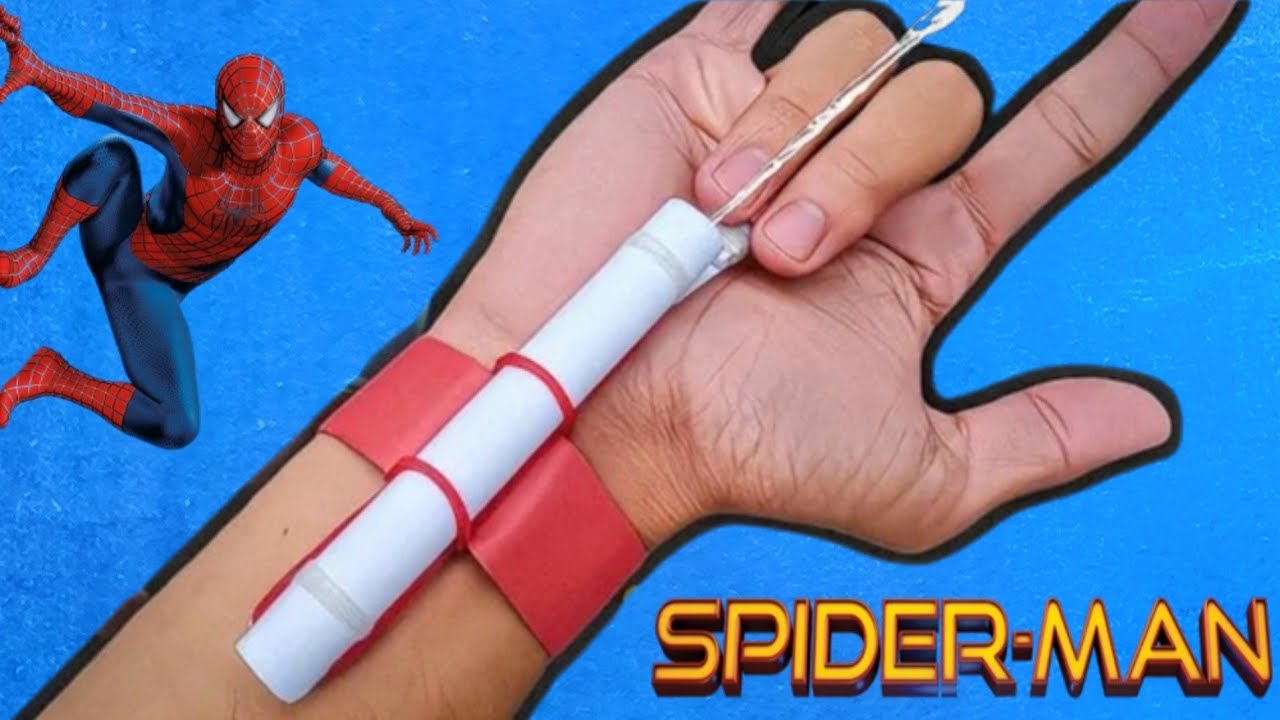 HOW TO MAKE SPIDER MAN WEB SHOOTER WITH PAPER || WEB SHOOTER WITH PAPER ...