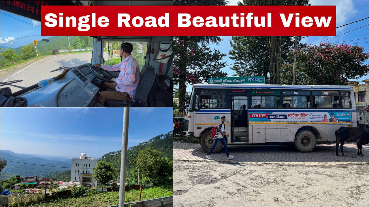 Kotdwar To Lansdowne Bus Journey | Single Road Beautiful View - YouTube