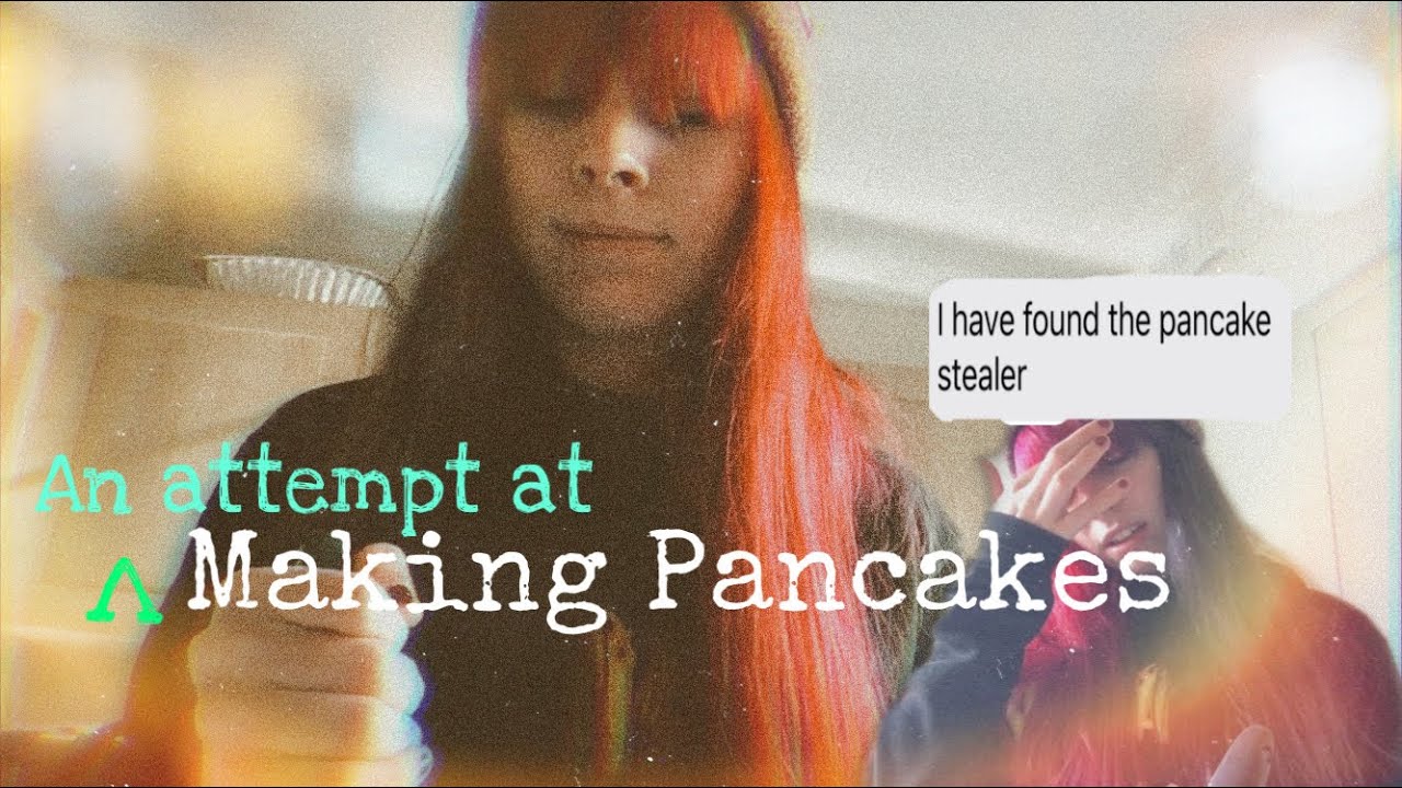 Attempting to make pancakes but only succeeding at making a mess (plus ...