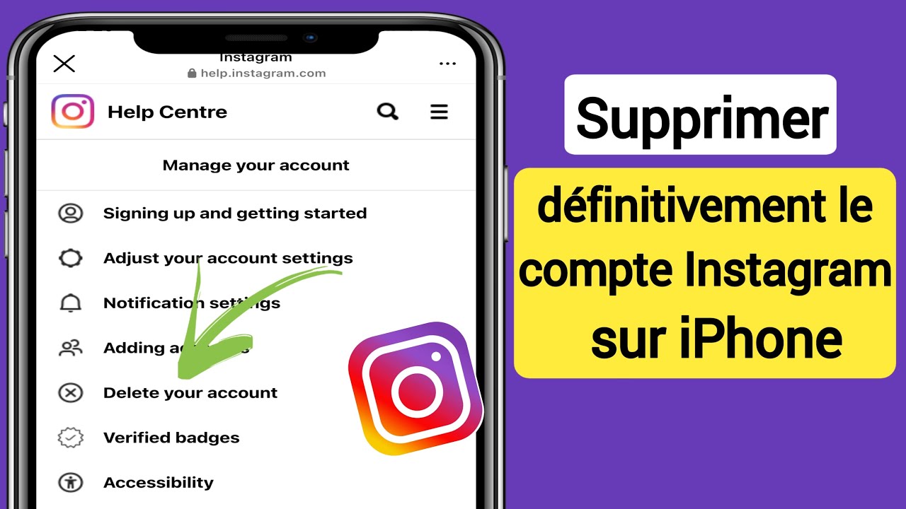 Comment supprimer un compte Instagram sur iPhone ! [En permanence 2024] - YouTube