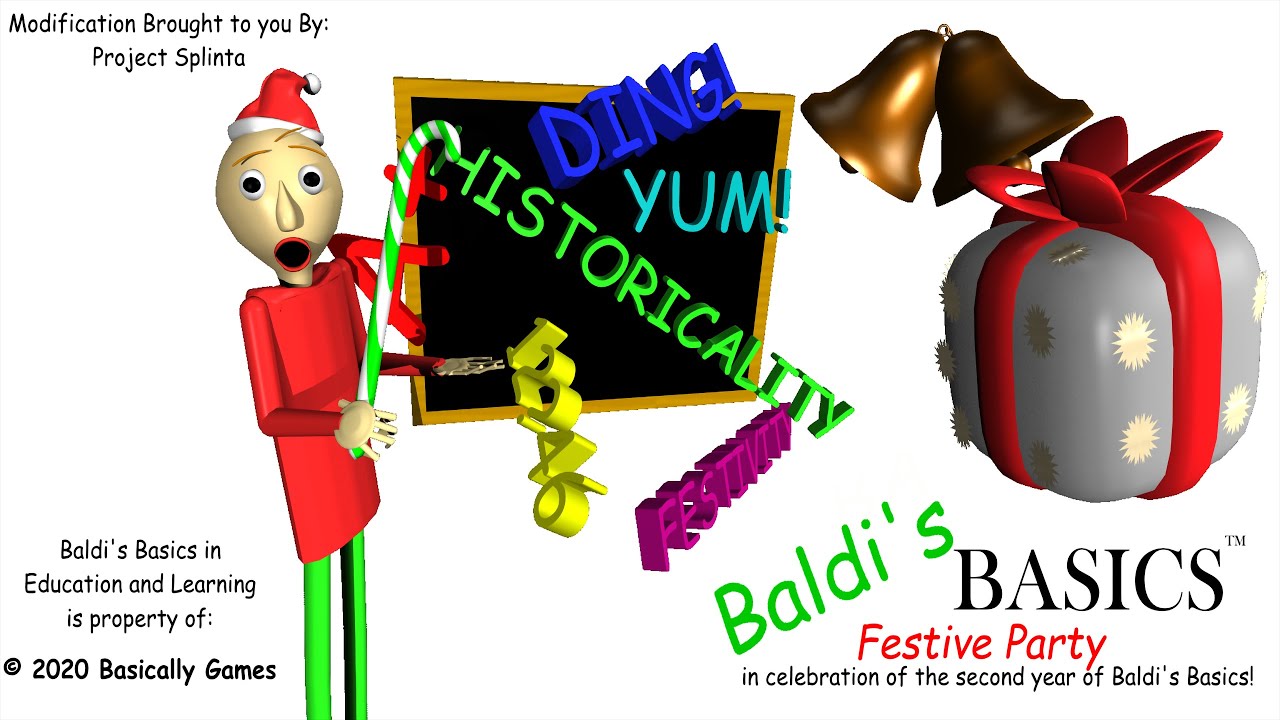 Baldi's Basics Festive Christmas Party - YouTube
