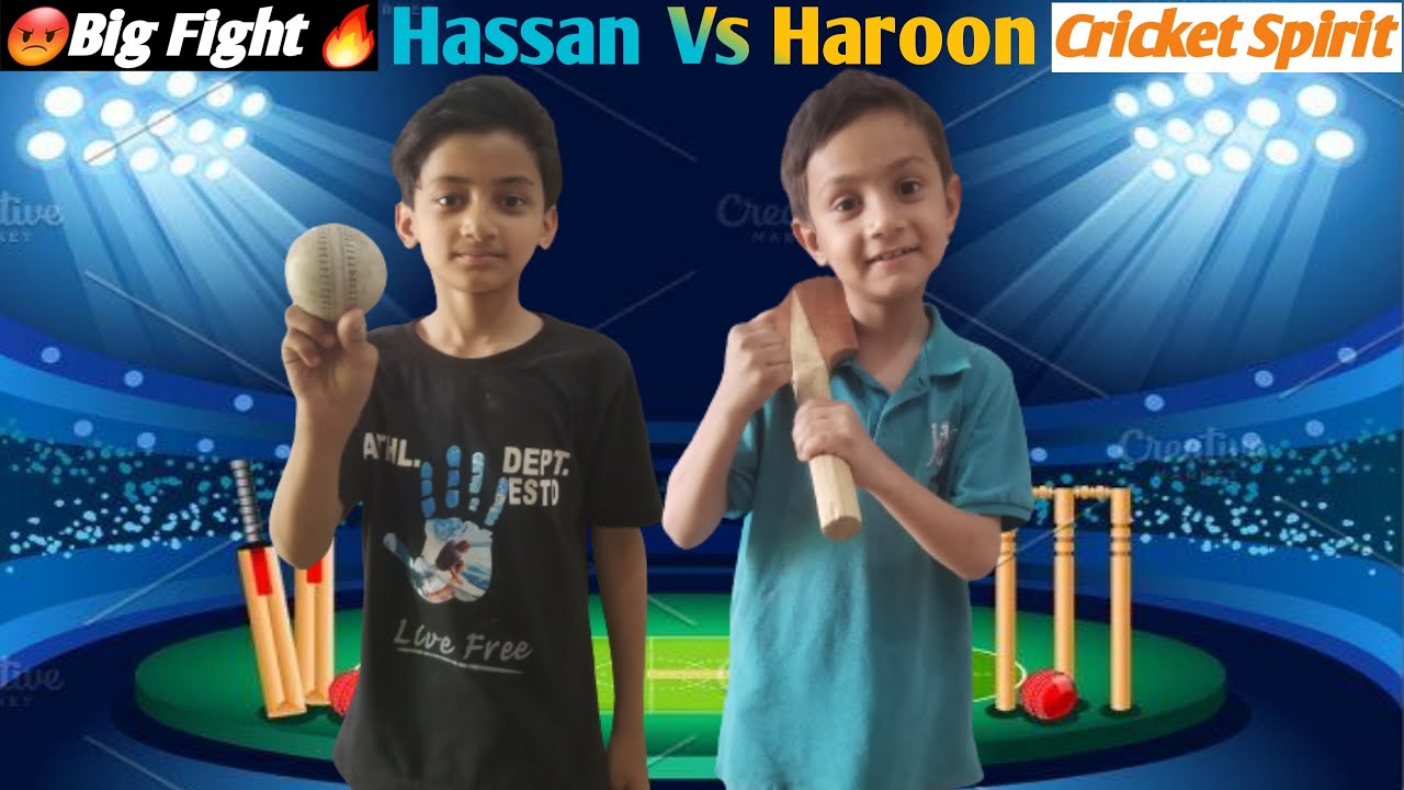 Cricket Match With Hassan And Haroon // Big Fight // 😡😇// Cricket Match ...