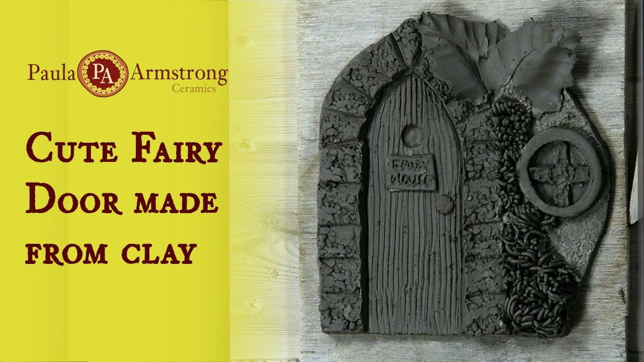 Making a cute Fairy Door out of clay - YouTube