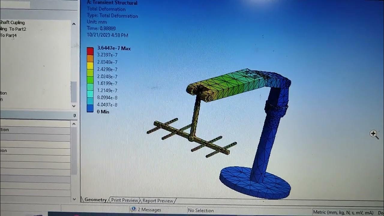 Transient Analysis of Robotic Arm using ANSYS WORKBENCH - YouTube