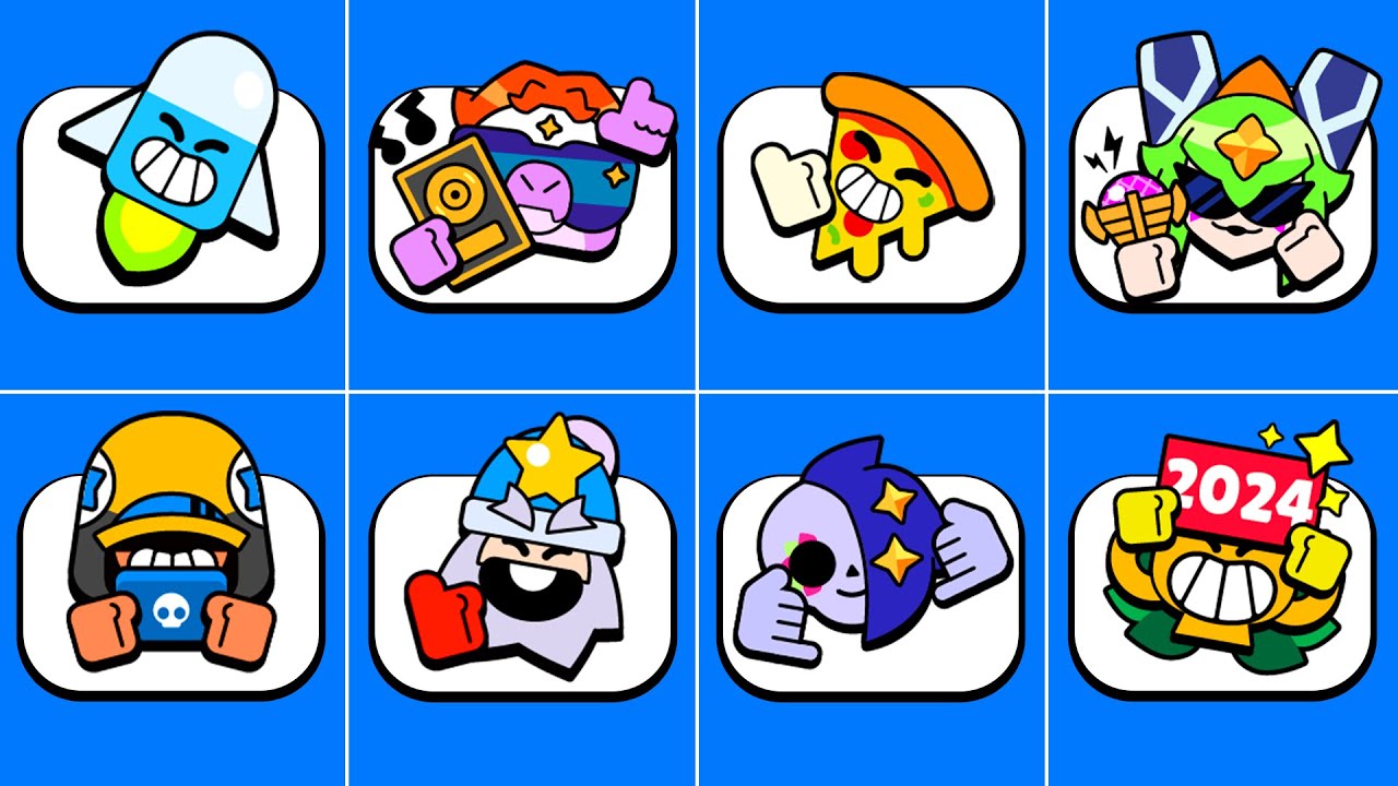 ALL 950 EXCLUSIVE SKIN PINS IN BRAWL STARS - YouTube