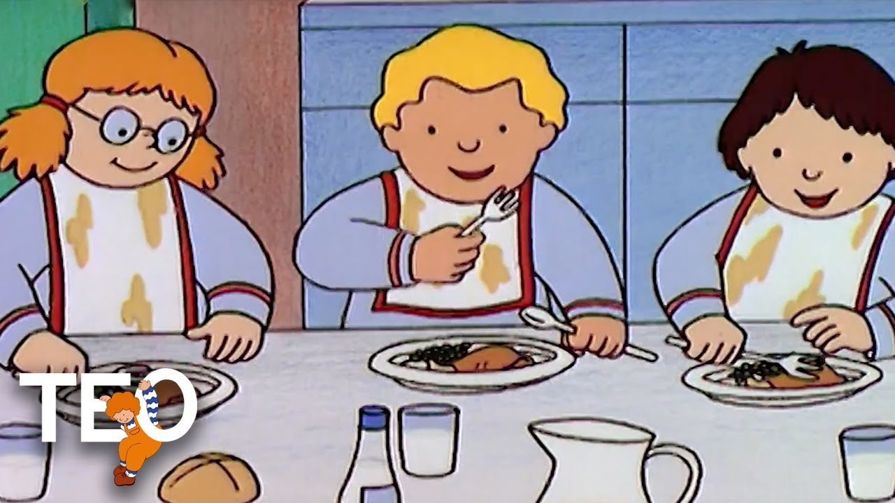 TEO | COMIENDO EN EL COMEDOR | Mejores Momentos | Dibujos animados para ...