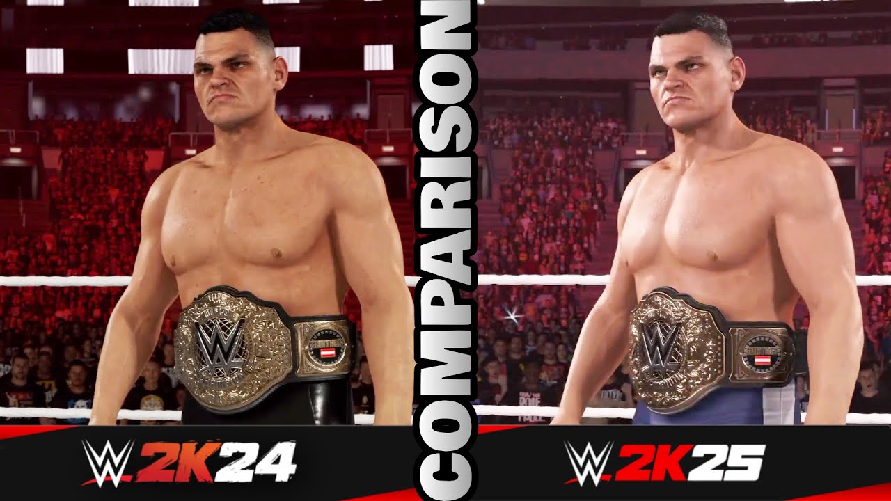 WWE 2K25 vs WWE 2K24 "The Ring General" Gunther Entrance Comparison ...