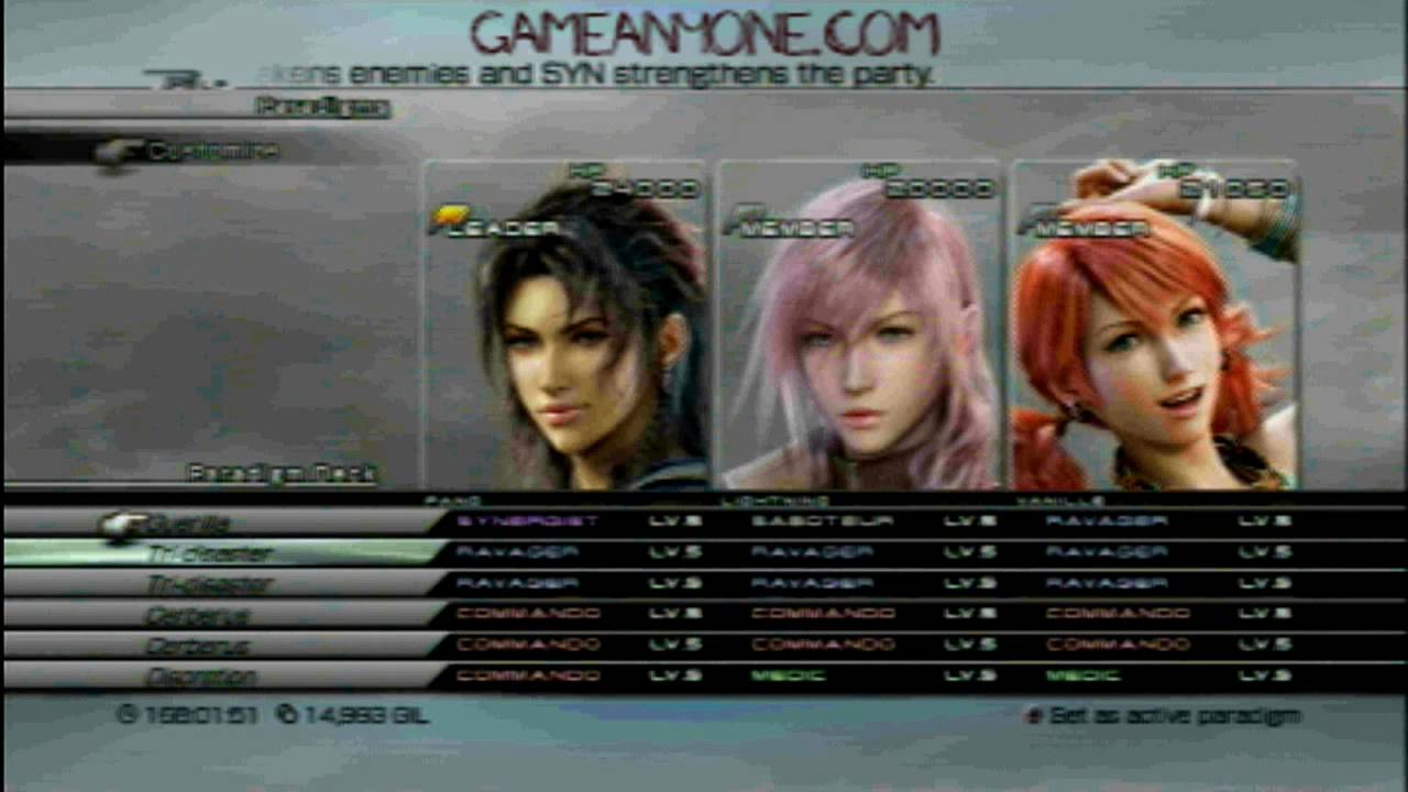 Final Fantasy XIII : Adamantoise Farm Setup with Fang No Shrouds or ...