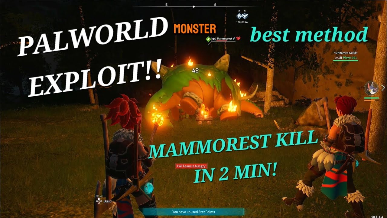 PALWORLD EXPLOIT / CHEAT!! How to beat a Mammorest at level 1!! - YouTube