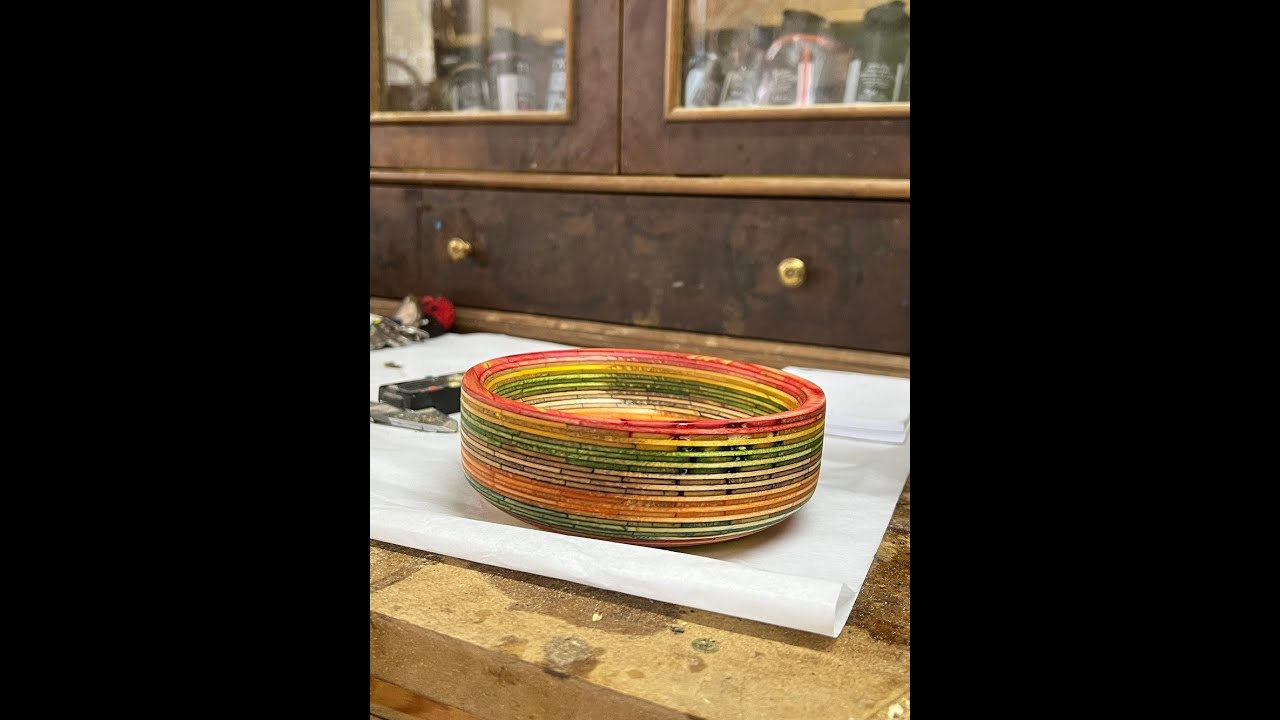 Woodturning - popsicle stick bowl - YouTube
