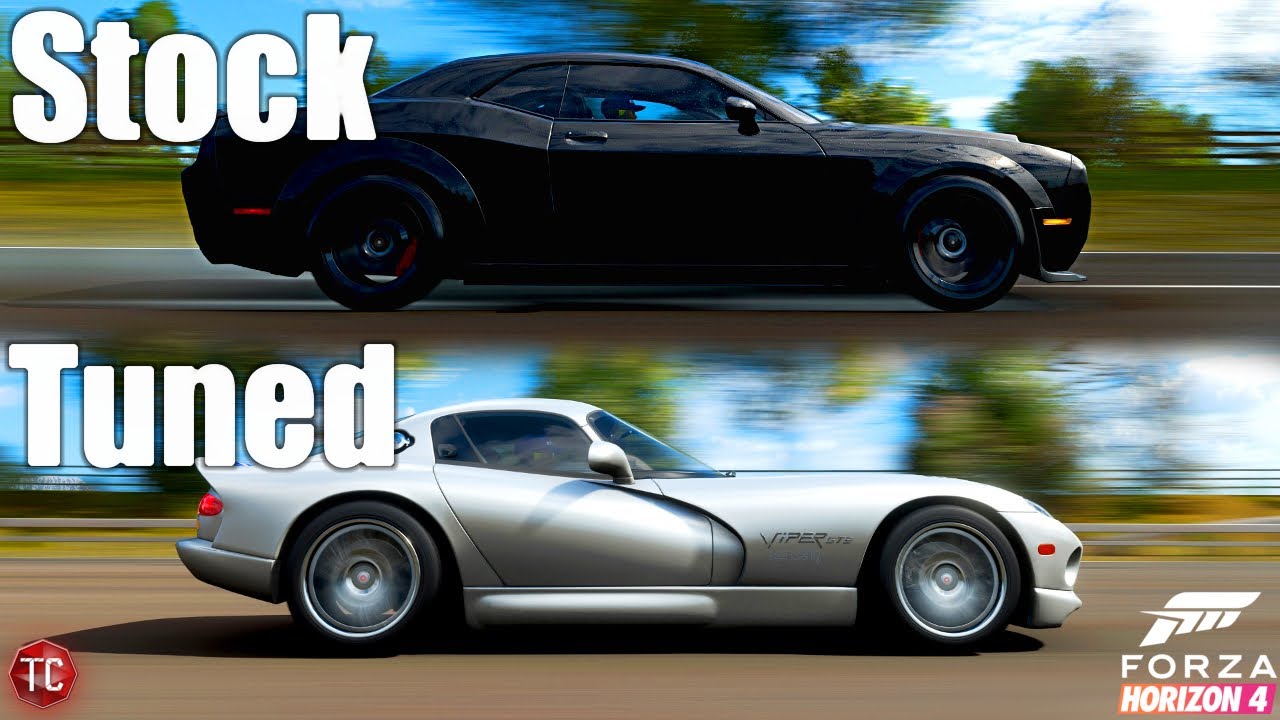 Forza Horizon 4: Stock vs Tuned! Dodge Demon vs Dodge Viper GTS ACR ...