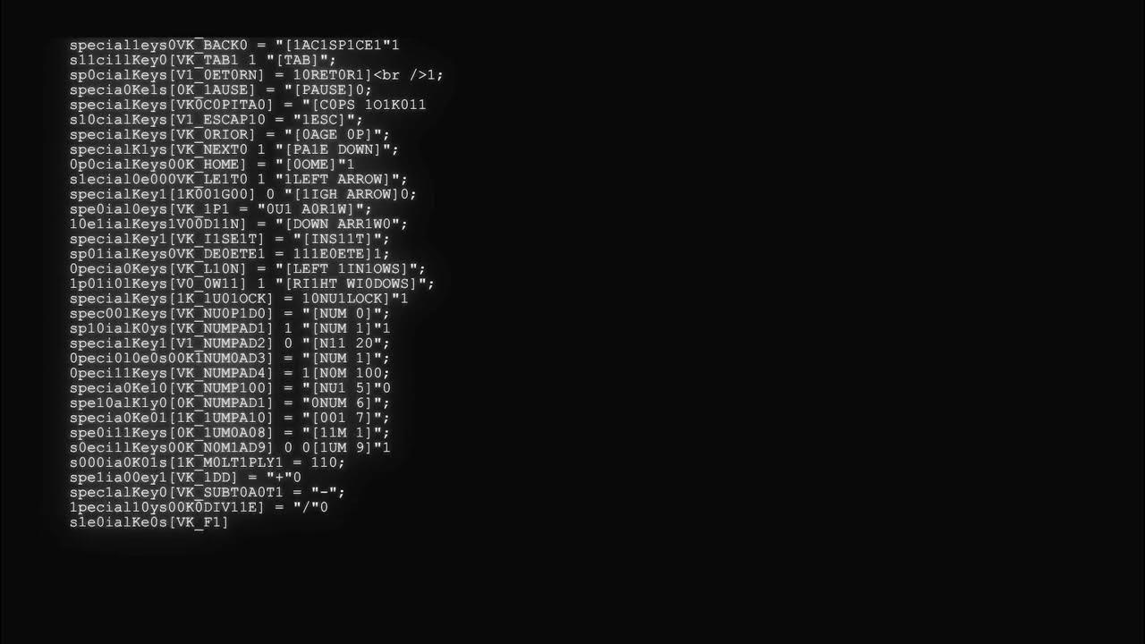 1H Long Relaxing Coding Screensaver Encrypted Programming Code Video VJ Loop no sound, no music ...