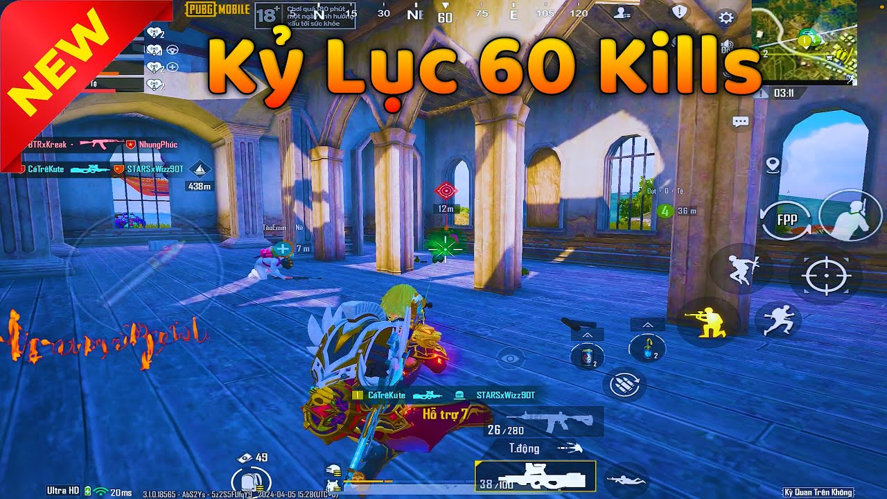 Trận Đấu Kỷ Lục 60 Kill Team Combat Liên Tục Đã Mắt - PUBG Mobile - YouTube