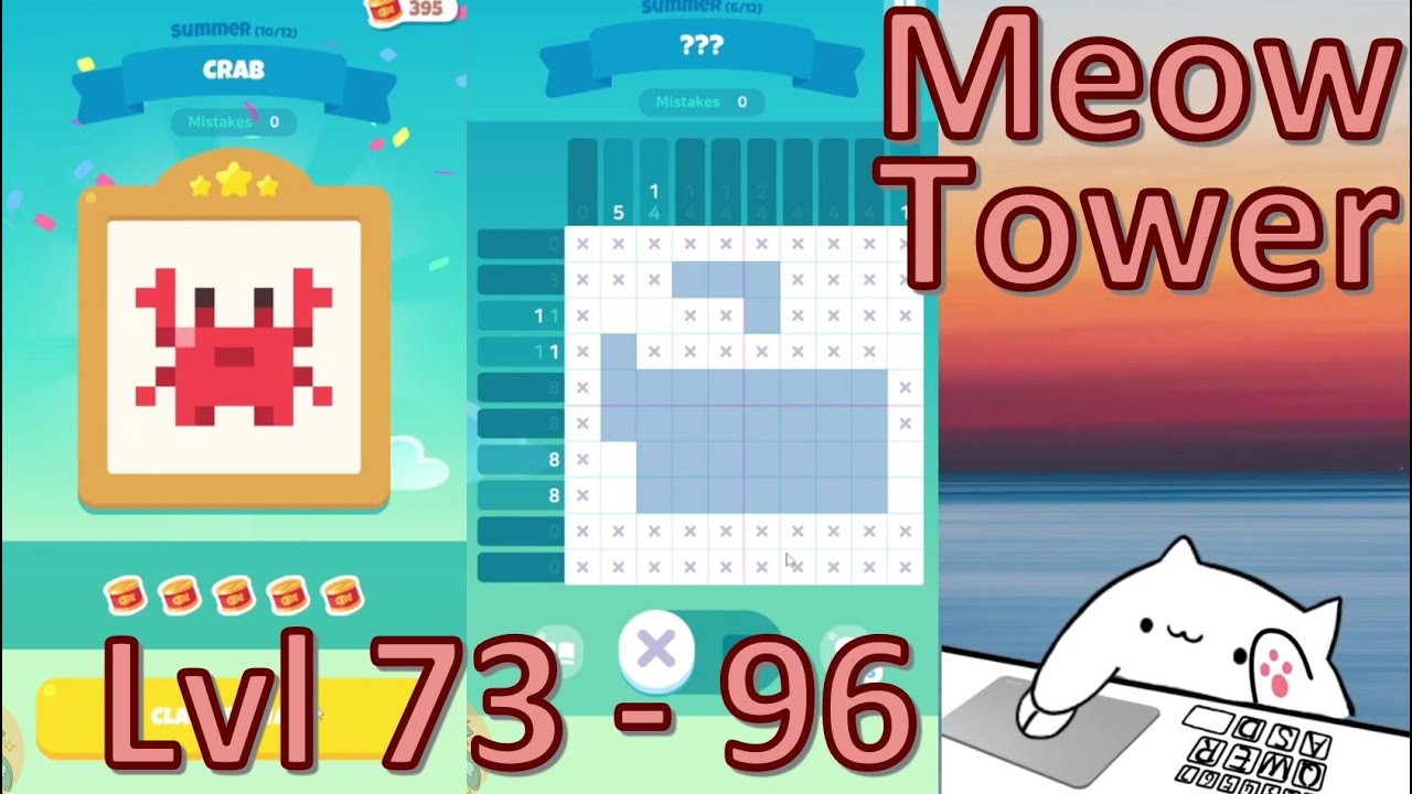 Meow Tower: Nonogram (Offline) Walkthrough Level 73 - 96 - YouTube