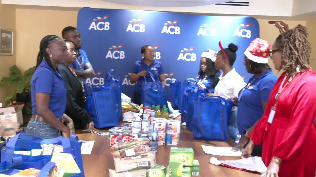 ACB CARIBBEAN BRINGS HOLIDAY CHEER TO SCORES OF FAMILIES - YouTube