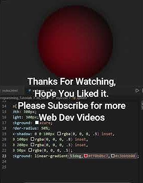 Make Sphere using HTML CSS only || Sphere using CSS || #shorts #cssshorts #codewithharry #webdev ...