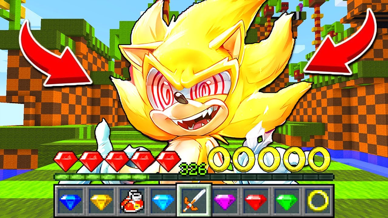 How to play SUPER SONIC THE HEDGEHOG in Minecraft! Challenge Battle ...