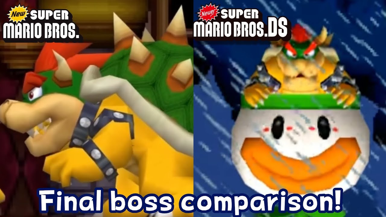 New Super Mario Bros Vs Newer Super Mario Bros Ds(Final Boss comparison ...
