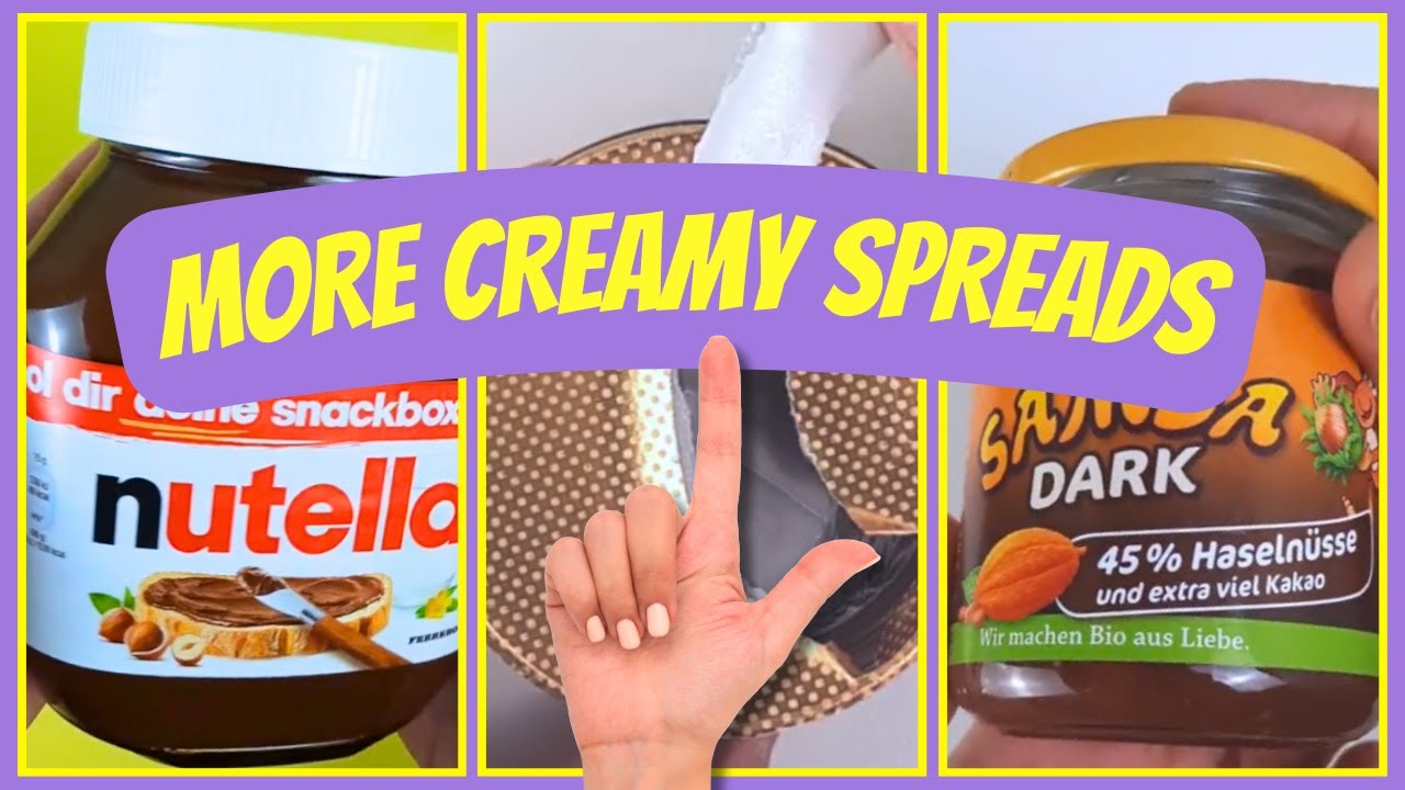 Opening Creamy and Crunchy Bread Spreads: Nutella, Rapunzel Samba ...