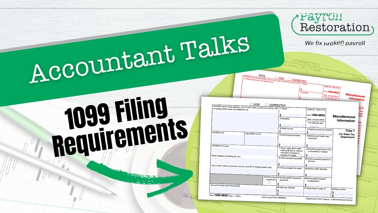 Accountant Talks 1099 Filing Requirements - YouTube