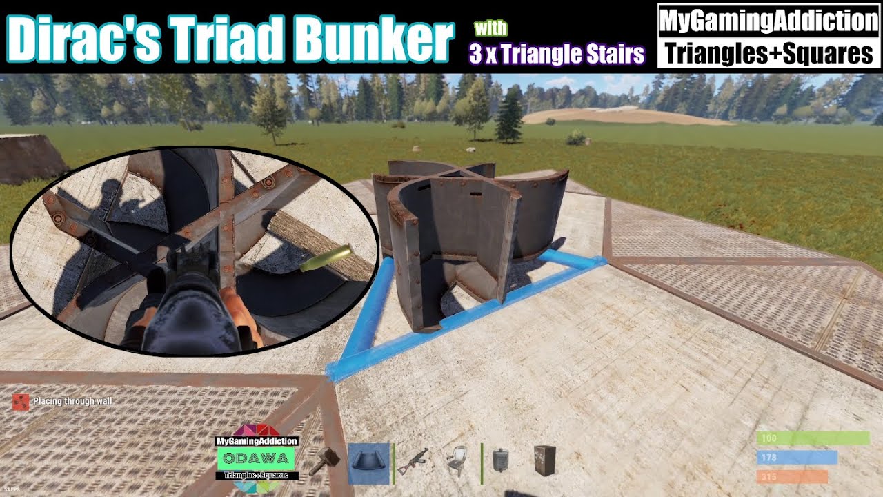 Rust - Dirac's Triad Bunker w/ Triangle Stairs (plus v2 of my Vertical ...
