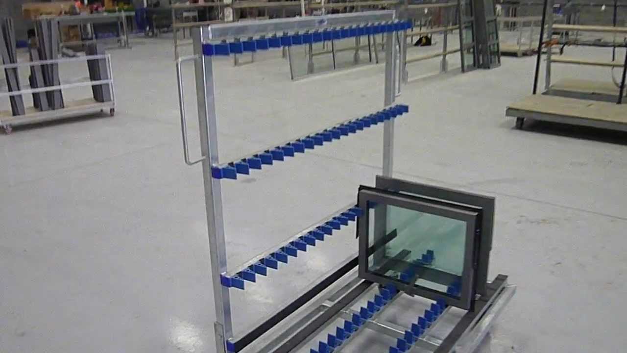 The Glass Racking Company 20 Slot Tooth Trolley - YouTube
