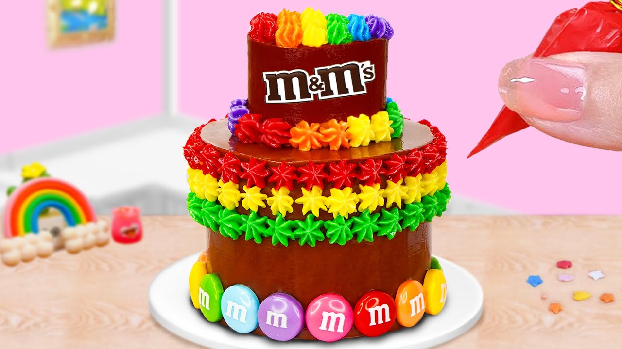 Wonderful Mini Rainbow Cake Recipe 🌈🍫 How to Make Amazing Double Mini ...