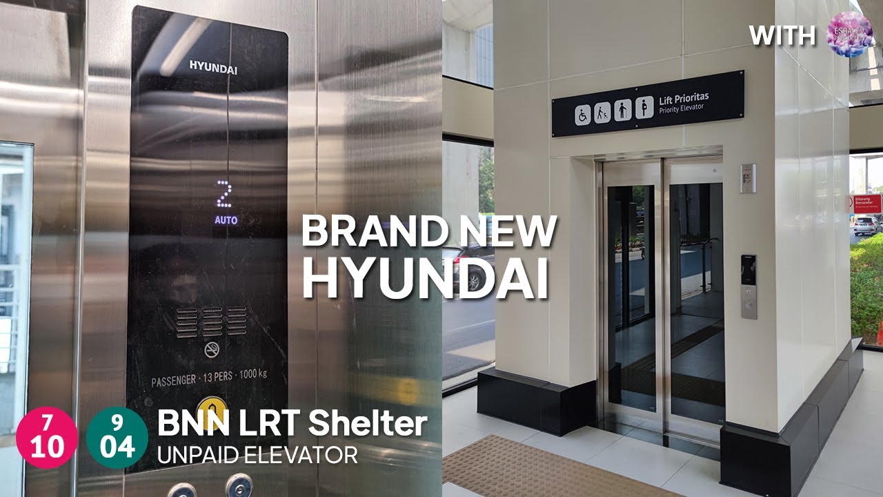 Brand New Hyundai MRL Elevator - Halte Transjakarta BNN LRT - YouTube