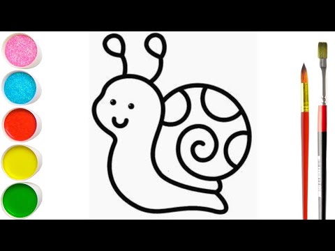 How to Draw snail 🐌 | snail Drawing Easy step by step Simple Drawing ...