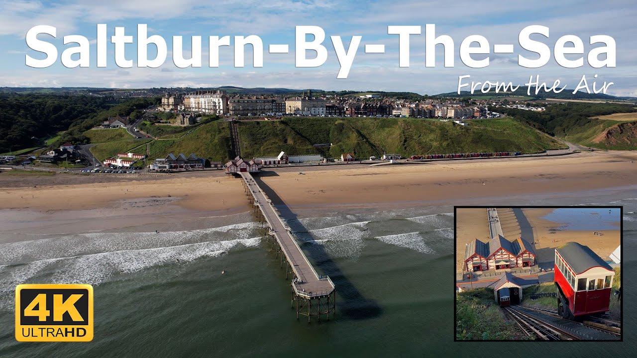 Saltburn-by-the-Sea, North Yorkshire, England. Classic English seaside ...