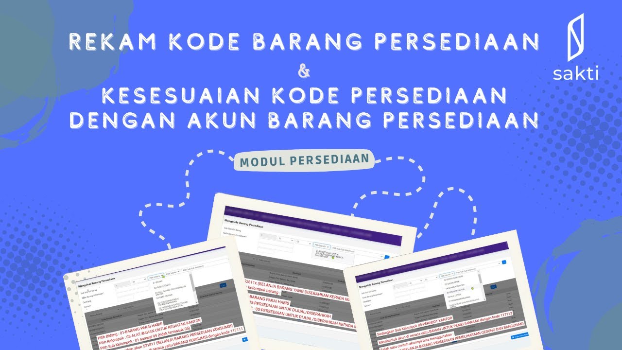 Cara Rekam Kode Barang Persediaan di Sakti || Modul Persediaan - YouTube