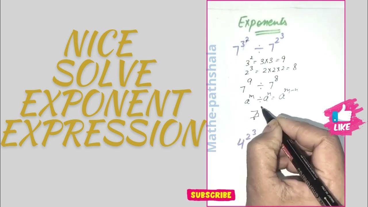 Solve Exponent Expression EASY Way | exponent expression #maths # ...
