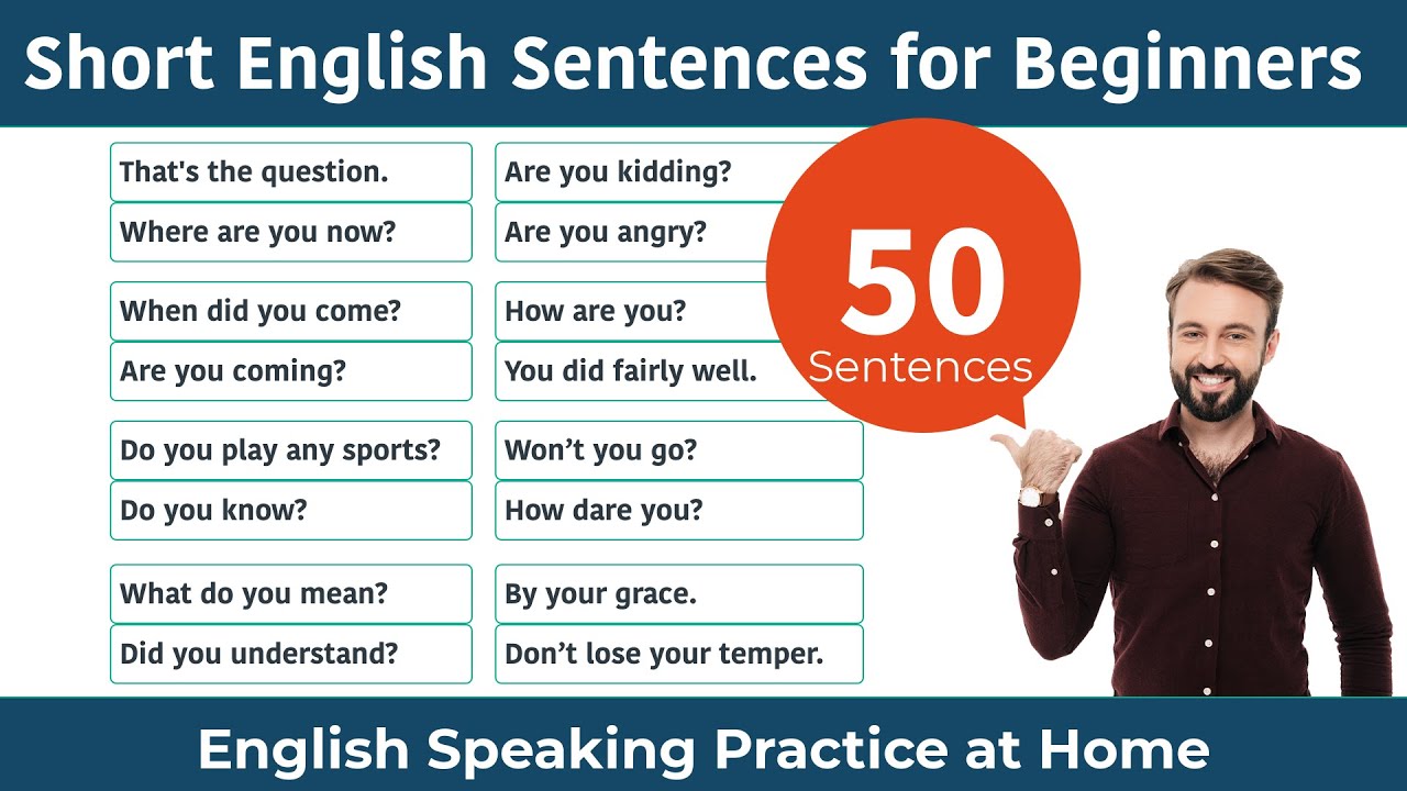 50 Short English Sentences for Beginners || Daily Use Short Sentences ...