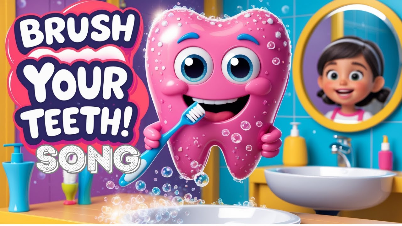 "Brush Your Teeth Song for Kids 🦷 | Fun & Easy Dental Hygiene Song ...