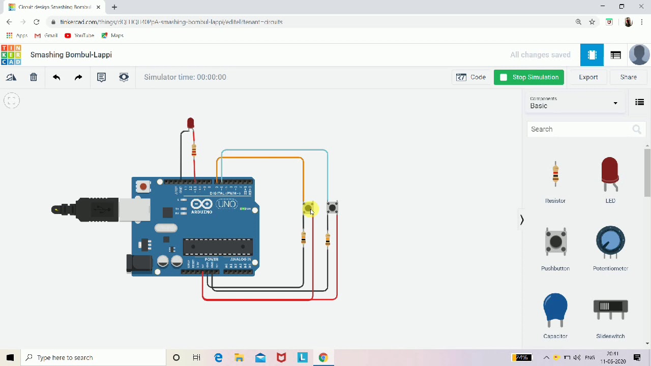 Turn On Led With Pushbuttons Using Arduino Youtube