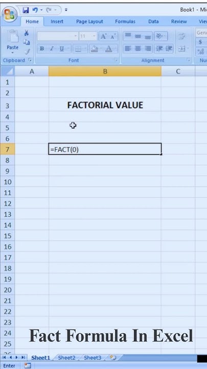 Fact Formula In Microsoft Excel. #excel #computereducation #exceltips #microsoftexcel # ...
