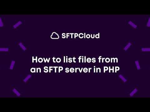 How to list the files from an SFTP server using PHP - YouTube