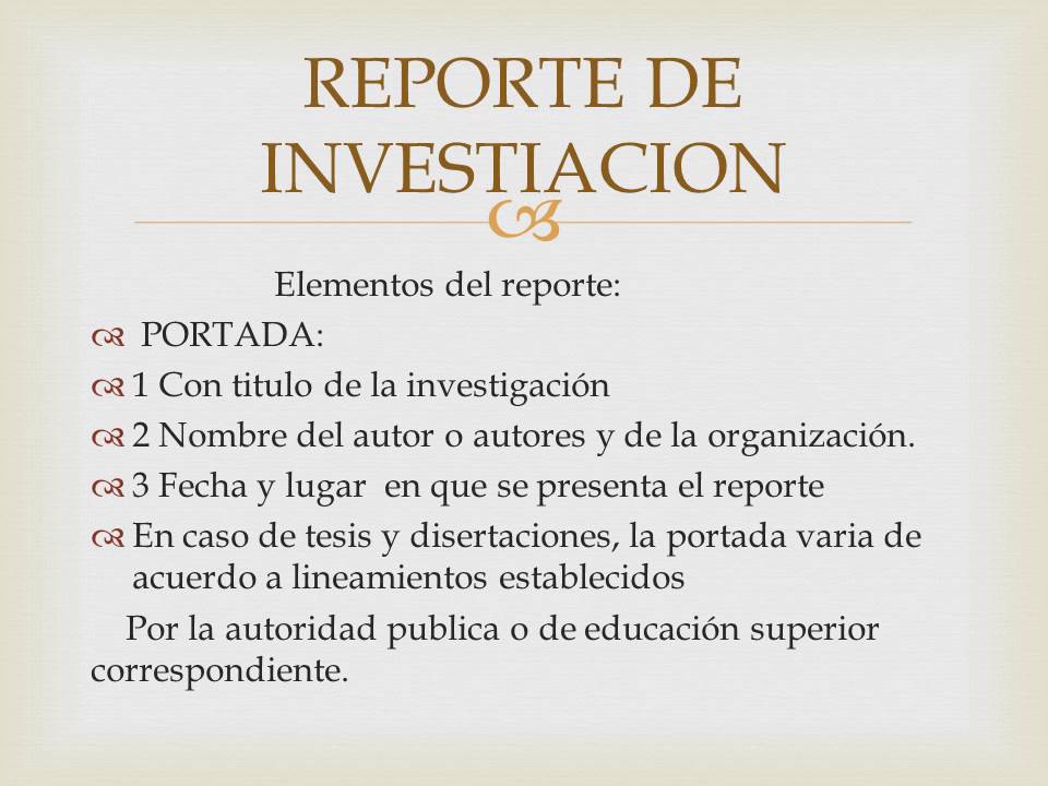 Estructura De Reportes
